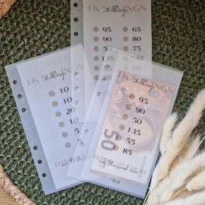 1K Cash Envelope Savings Kit A6 | 1000 Eur/dollars Cash Savings ...