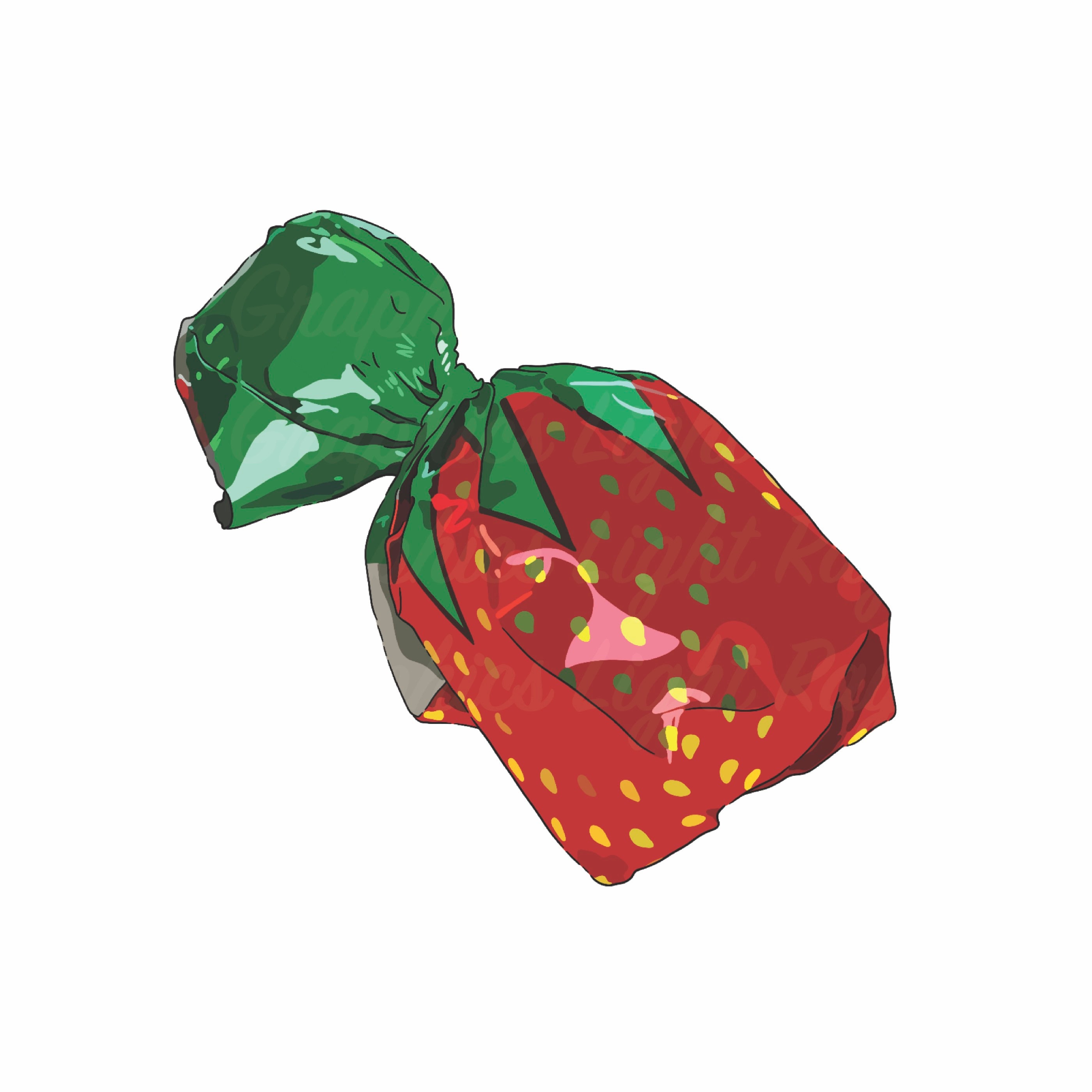 Strawberry Candy Clip Art Set, Foil Wrappers, Candies and Sweets, PNG ...