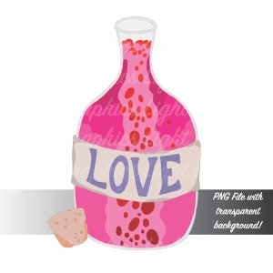 Valentine's Day Love Potion Clip Art PNG File With Transparent ...