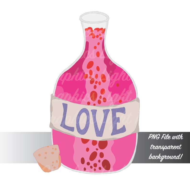 Valentine's Day Love Potion Clip Art PNG File With Transparent ...