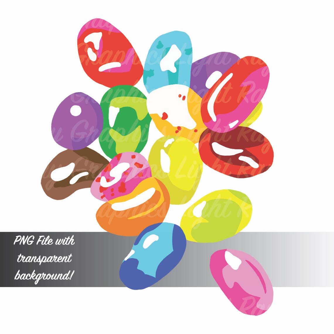 Rainbow Jelly Beans Candy Clip Art PNG With Transparent Background ...