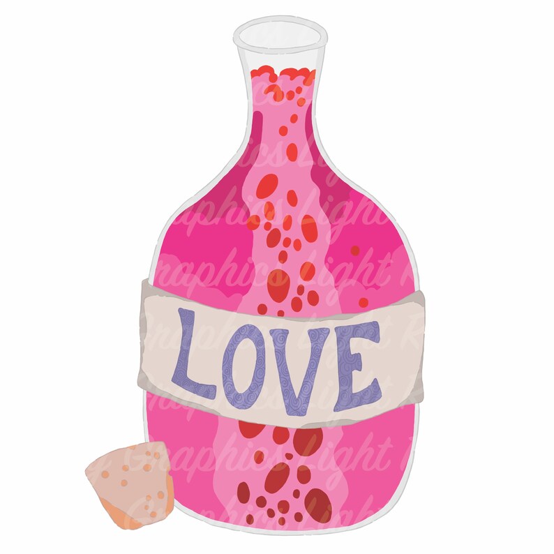 Valentine's Day Love Potion Clip Art PNG File With Transparent ...