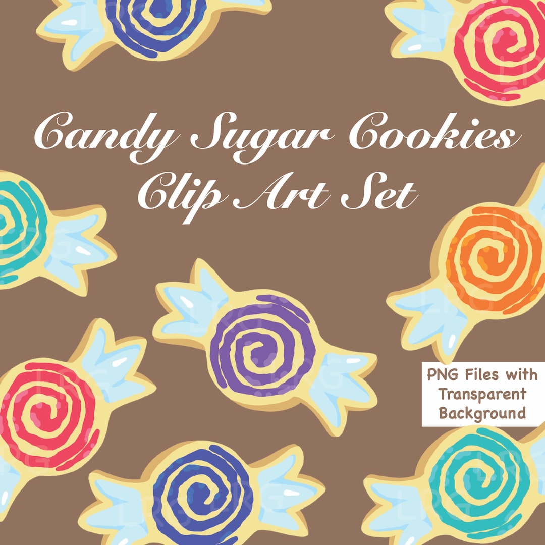 Decorated Candy Sugar Cookies Clip Art PNG Files With Transparent ...