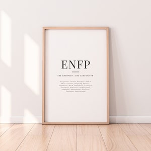 ENFP Personality Quote | Digital Print | Definition MBTI Type ...