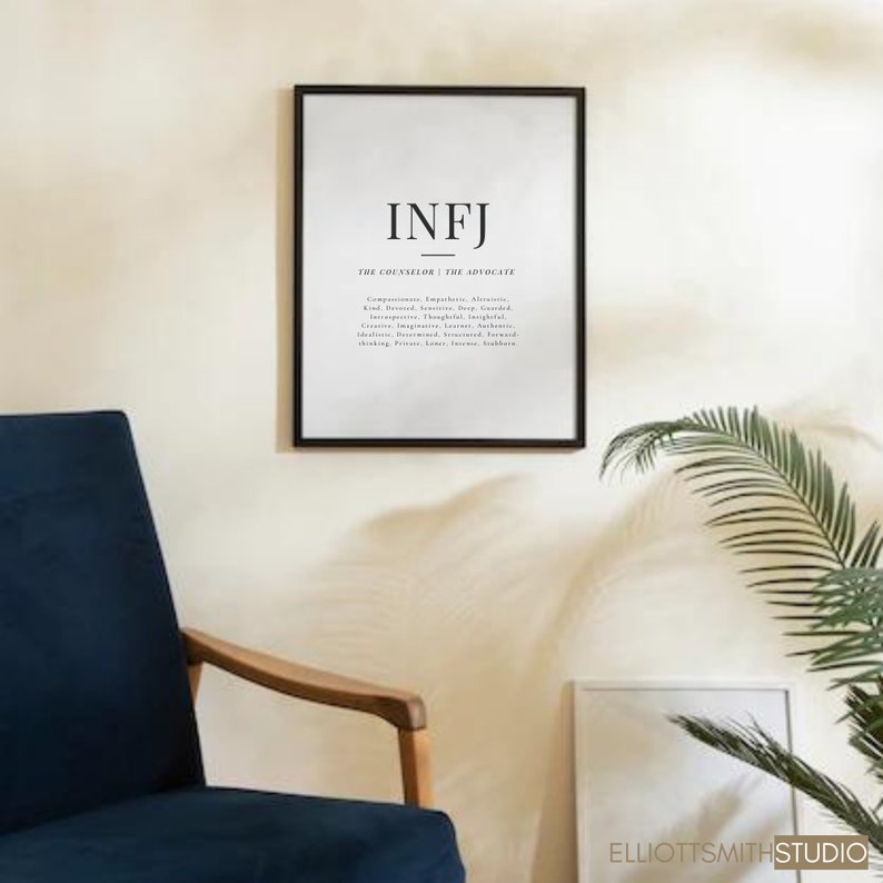 INFJ Personality Quote Digital Print Definition MBTI Type Downloadable ...