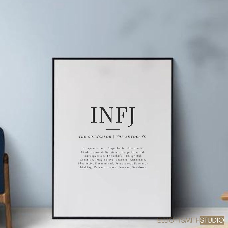 INFJ Personality Quote Digital Print Definition MBTI Type Downloadable ...
