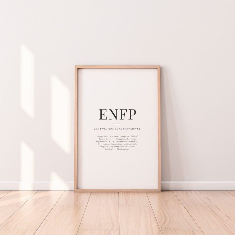 ENFP Personality Quote | Digital Print | Definition MBTI Type ...