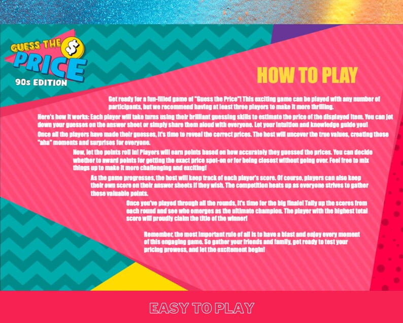 Guess the Price 90s Edition Powerpoint Party Game the Price is Right ...