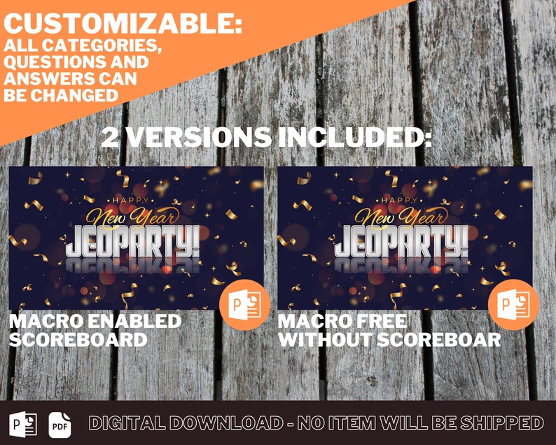 New Year Jeoparty | Powerpoint Game | New Year's Eve Game for Zoom ...