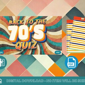 Back to the 70's Quiz | Party Game | 70s Game | 1970 Party Games | 1970 ...