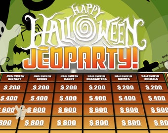Halloween Jeopardy DIGITAL DOWNLOAD Trivia Game Halloween - Etsy