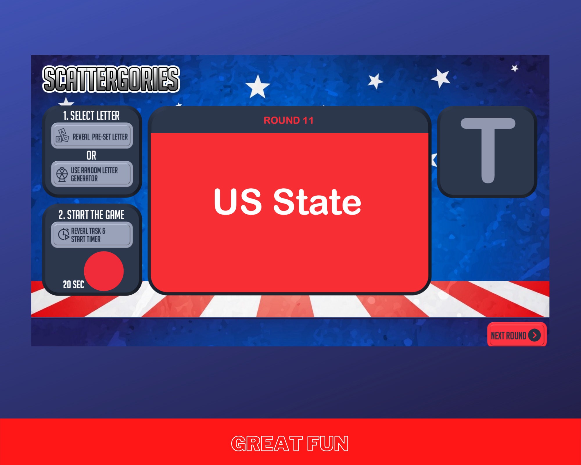 Scattergories Memorial Day | Powerpoint Game | Party Game | Family ...
