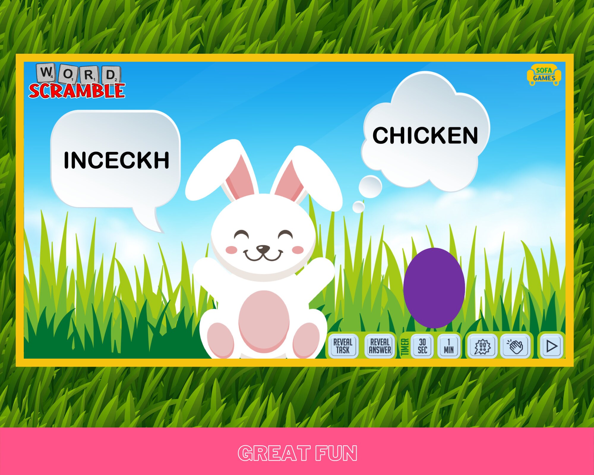 Word Scramble Anagram Jumble Game Easter Powerpoint Game Party Game ...