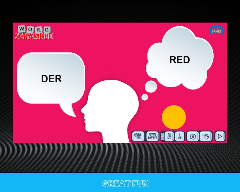 Word Scramble JUNIOR Jumble Anagram Game | Powerpoint Game | Party Game ...