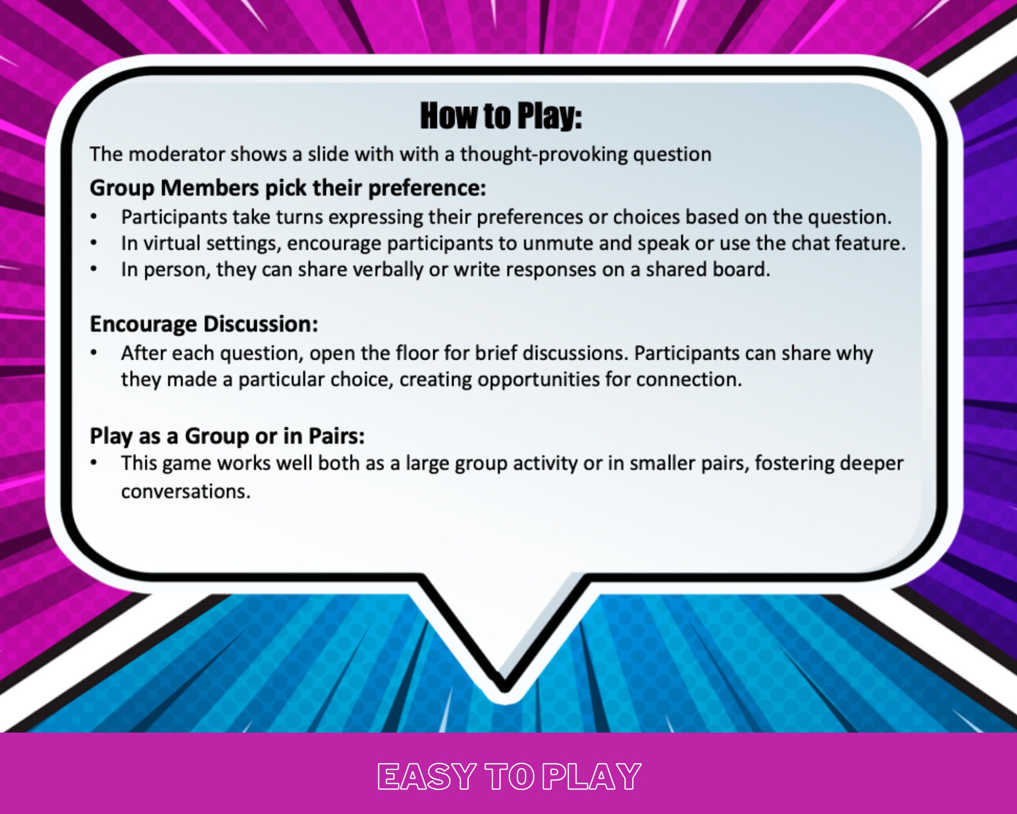 Getting to Know You an EASY ICEBREAKER Team-building Virtual Event ...