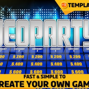 Jeoparty Game TEMPLATE Powerpoint Game Game for Zoom Jeopardy Game ...