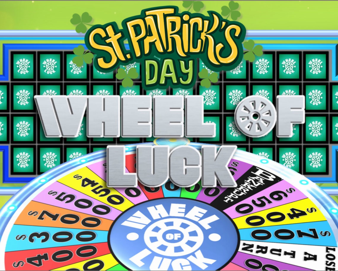 St Patrick's Day Wheel of Luck Spin Wheel Game Spinning Wheel L ...