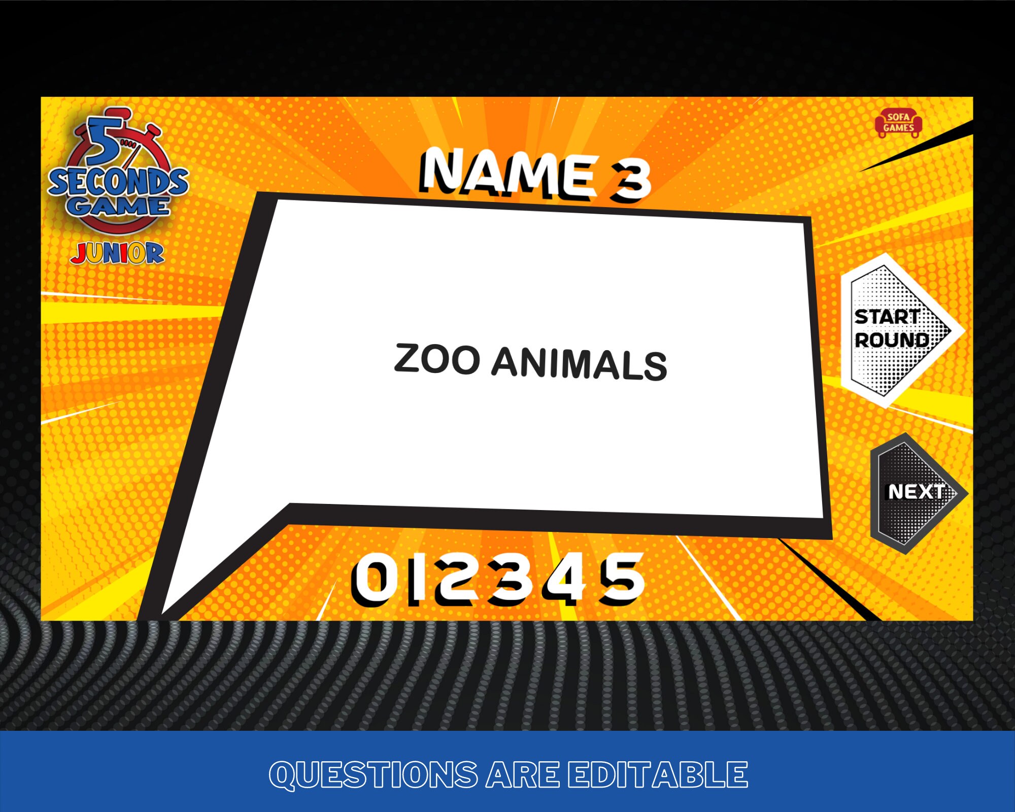 5 Seconds Game JUNIOR 5 Second Rule Game Powerpoint Game Family Party ...