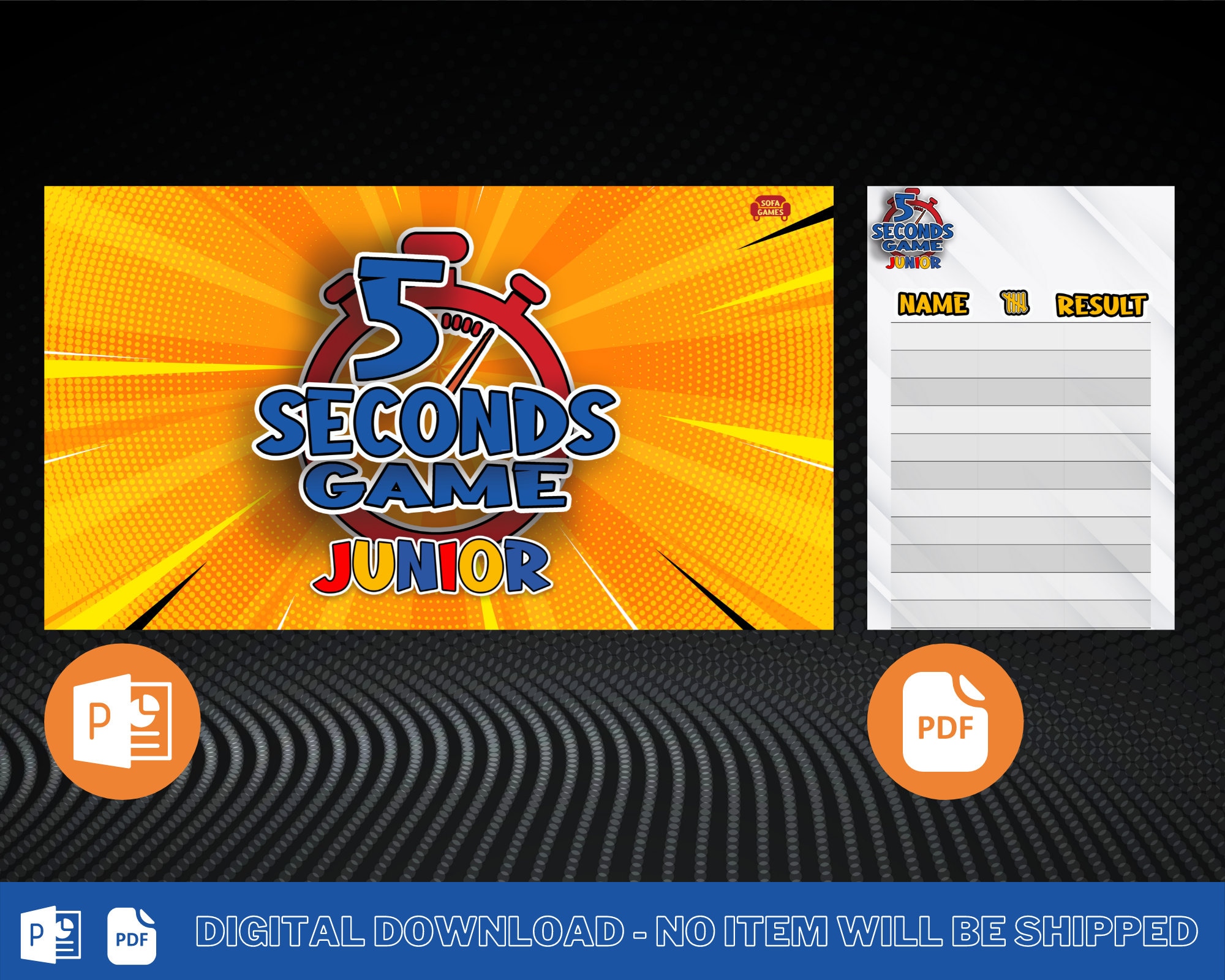 5 Seconds Game | JUNIOR | 5 Second Rule Game | Powerpoint Game | Family ...