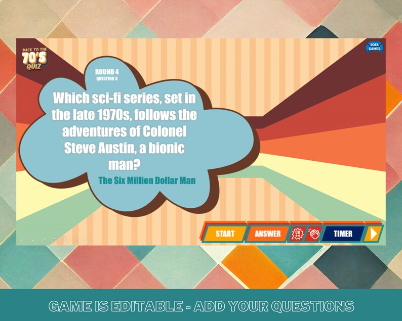 Back to the 70's Quiz | Party Game | 70s Game | 1970 Party Games | 1970 ...