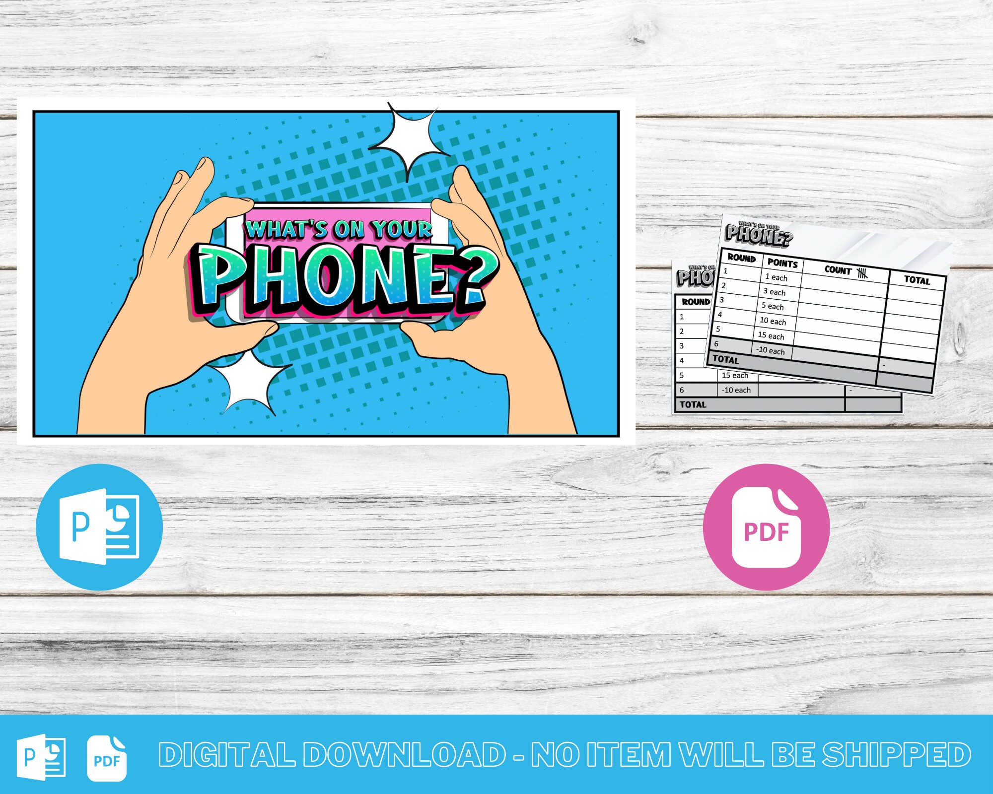 What's on Your Phone Game | Powerpoint Games for Zoom | Team Event ...