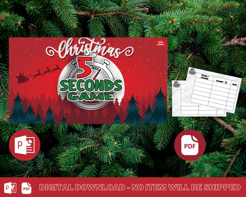 5 Seconds CHRISTMAS | 5 Second Rule Game | Powerpoint Game | Family ...