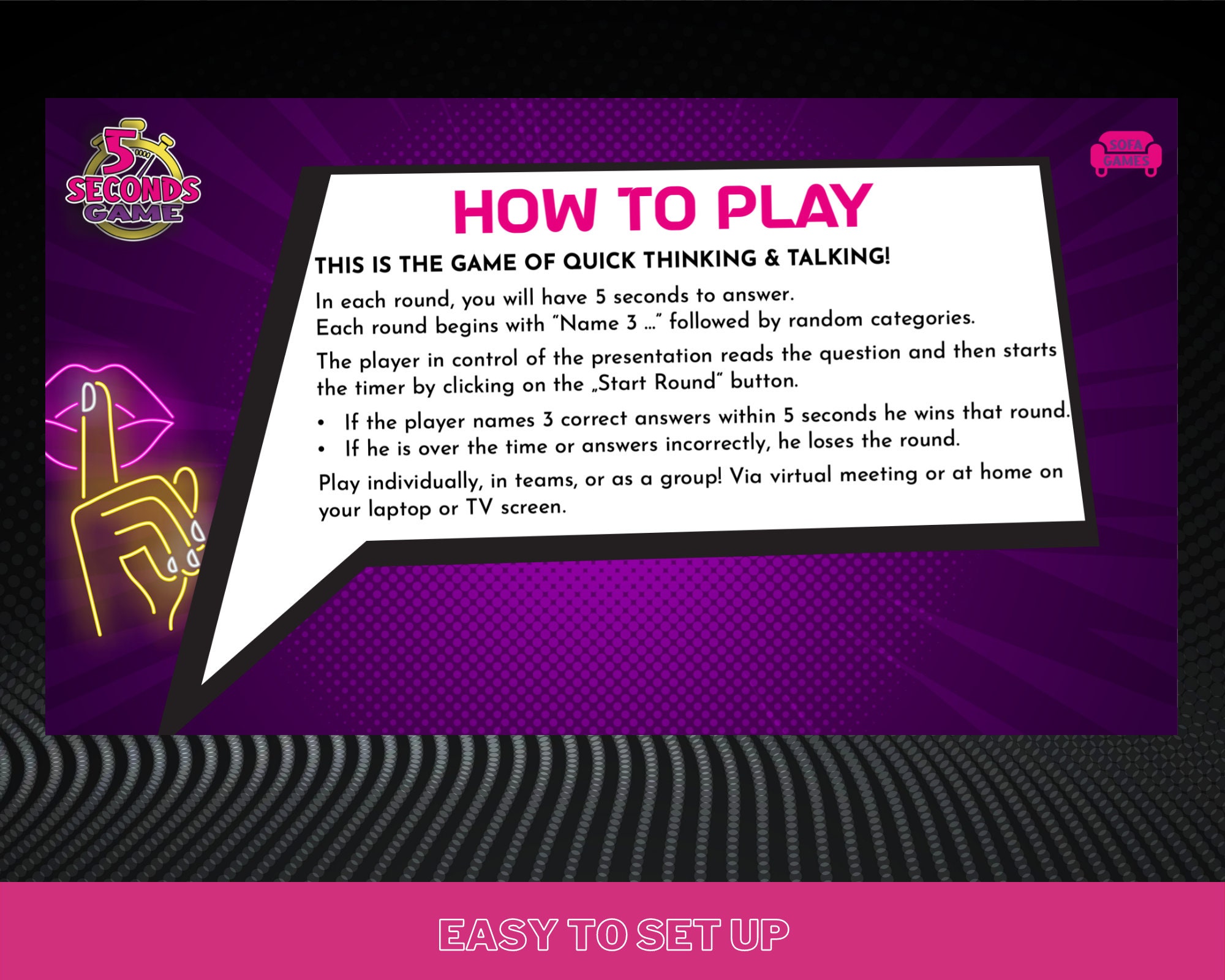 5 Seconds Game | Dirty Edition | Adult Party Game | 5 Second Rule Game ...