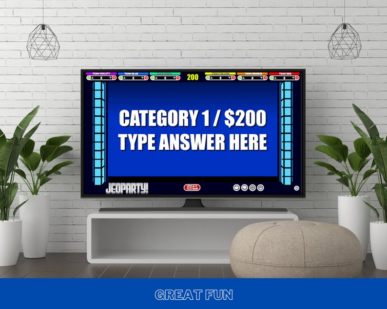 Jeoparty Game TEMPLATE | Powerpoint Game | Game for Zoom | Jeopardy ...