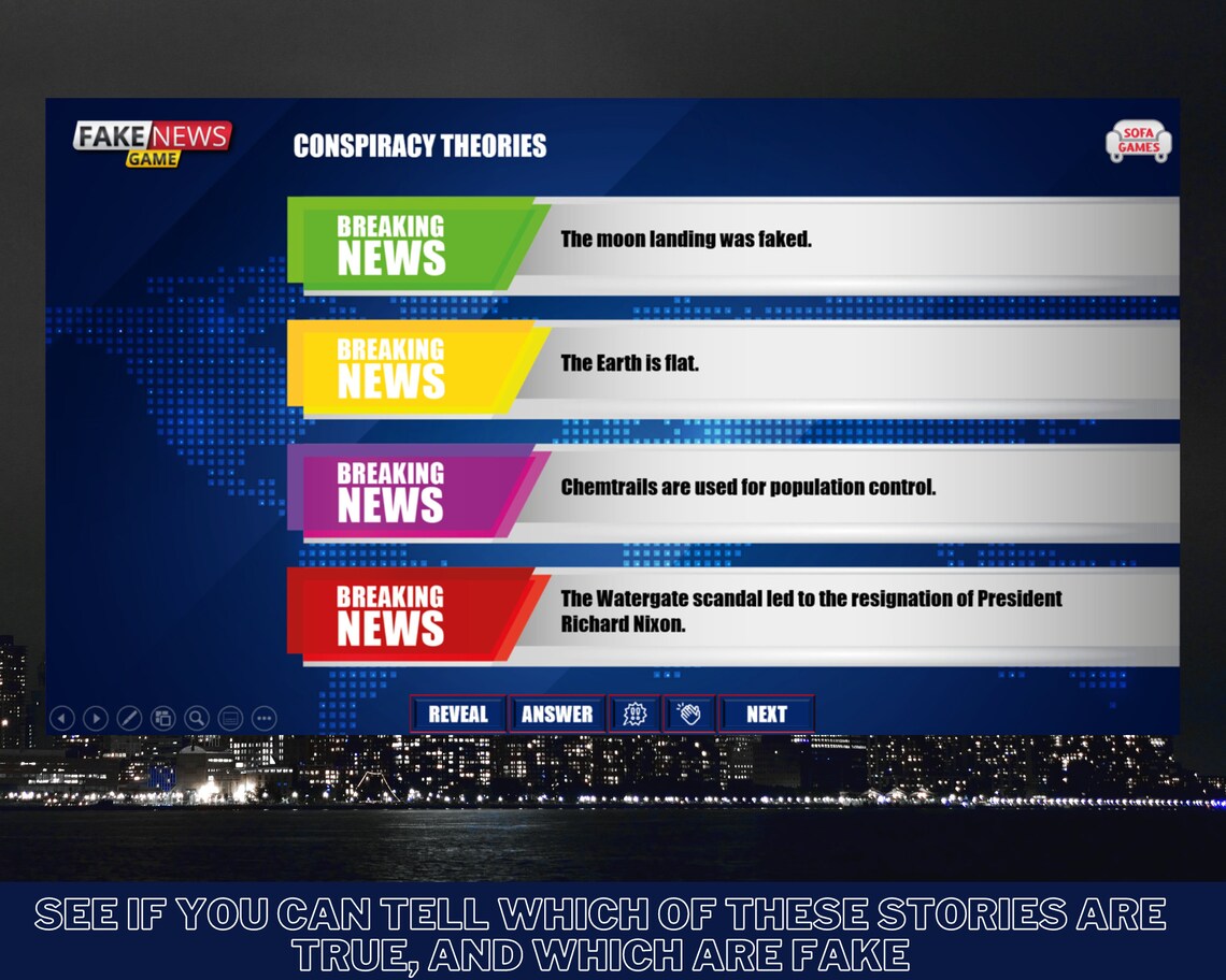 Fake News Game Powerpoint Game Family Party Game Mac & PC - Etsy