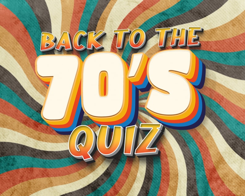 Back to the 70's Quiz | Party Game | 70s Game | 1970 Party Games | 1970 ...
