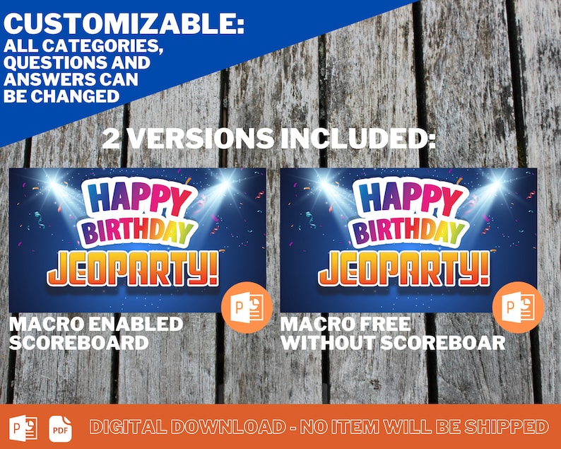 Birthday Jeoparty | Powerpoint Game | Game for Zoom | Birthday Game ...