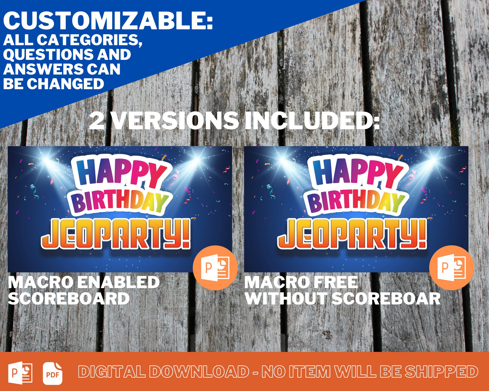 Birthday Jeoparty | Powerpoint Game | Game for Zoom | Birthday Game ...