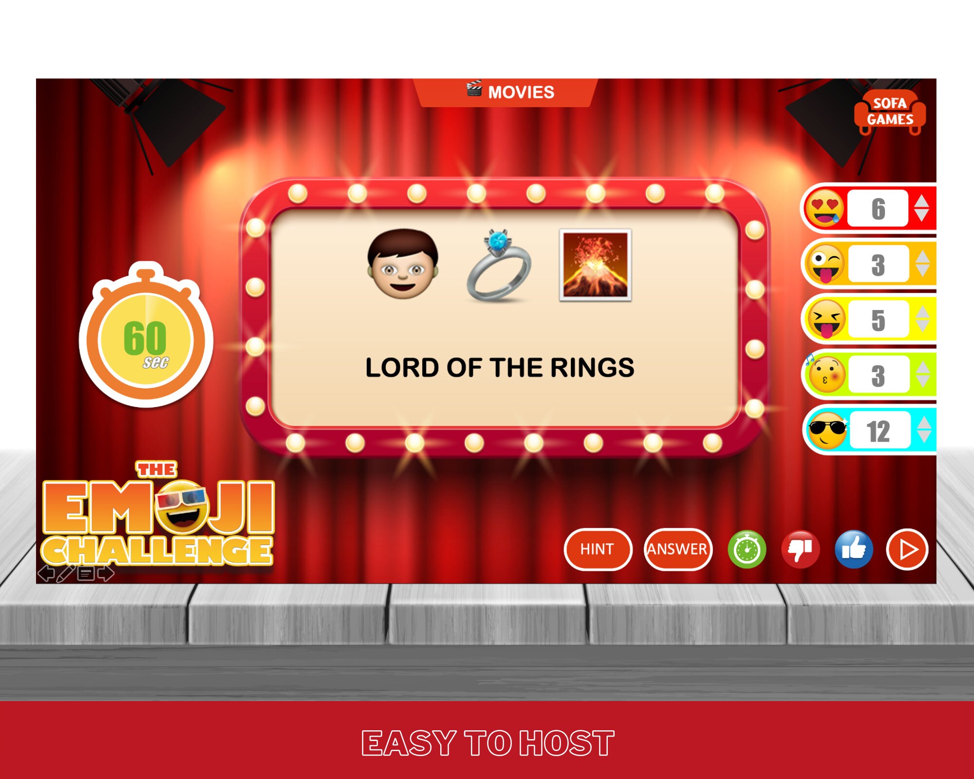 Emoji Challenge MOVIE EDITION | Party Game | Fun Virtual Quiz Perfect ...