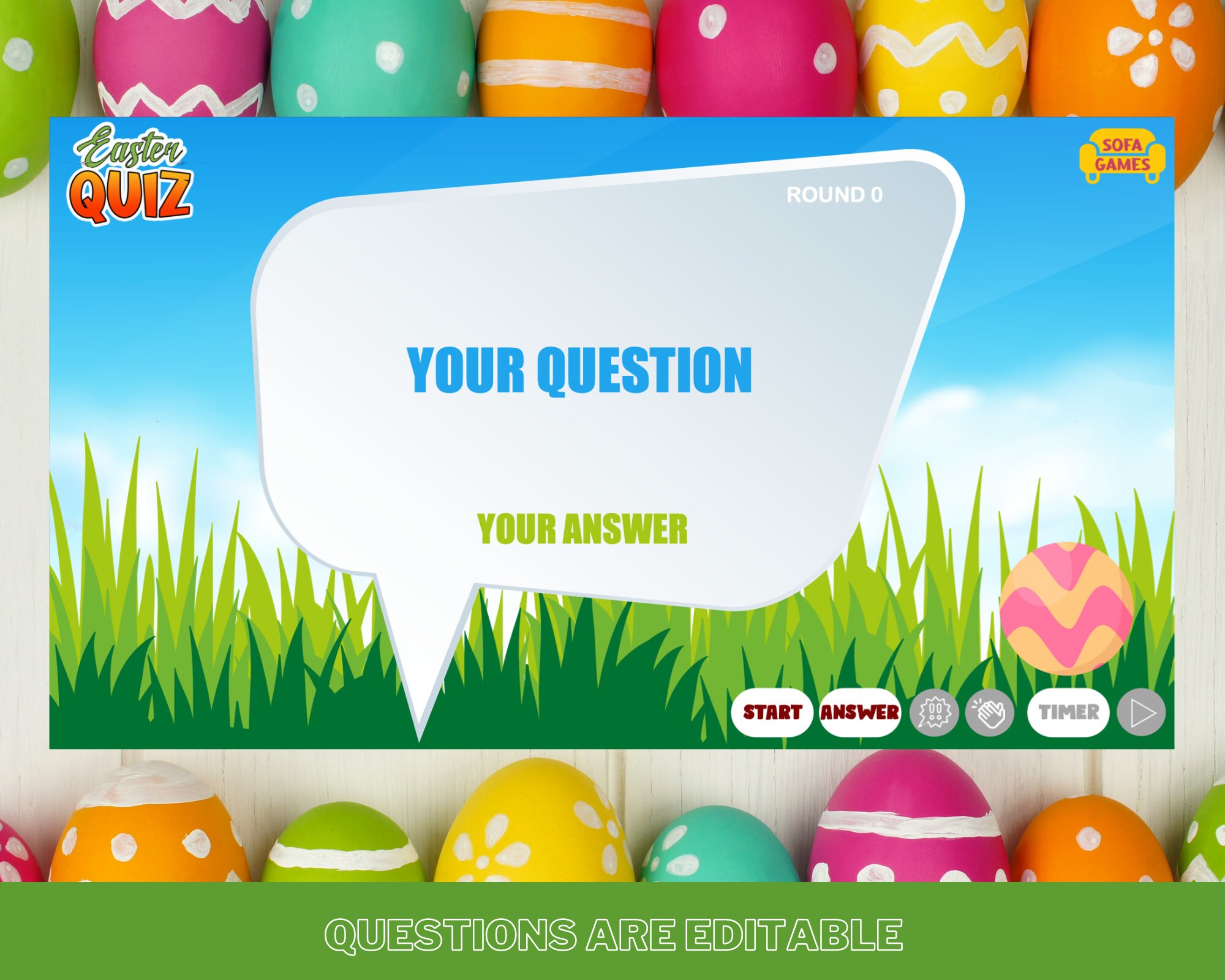 EASTER QUIZ Virtual Powerpoint Quiz for Zoom Easter Party - Etsy