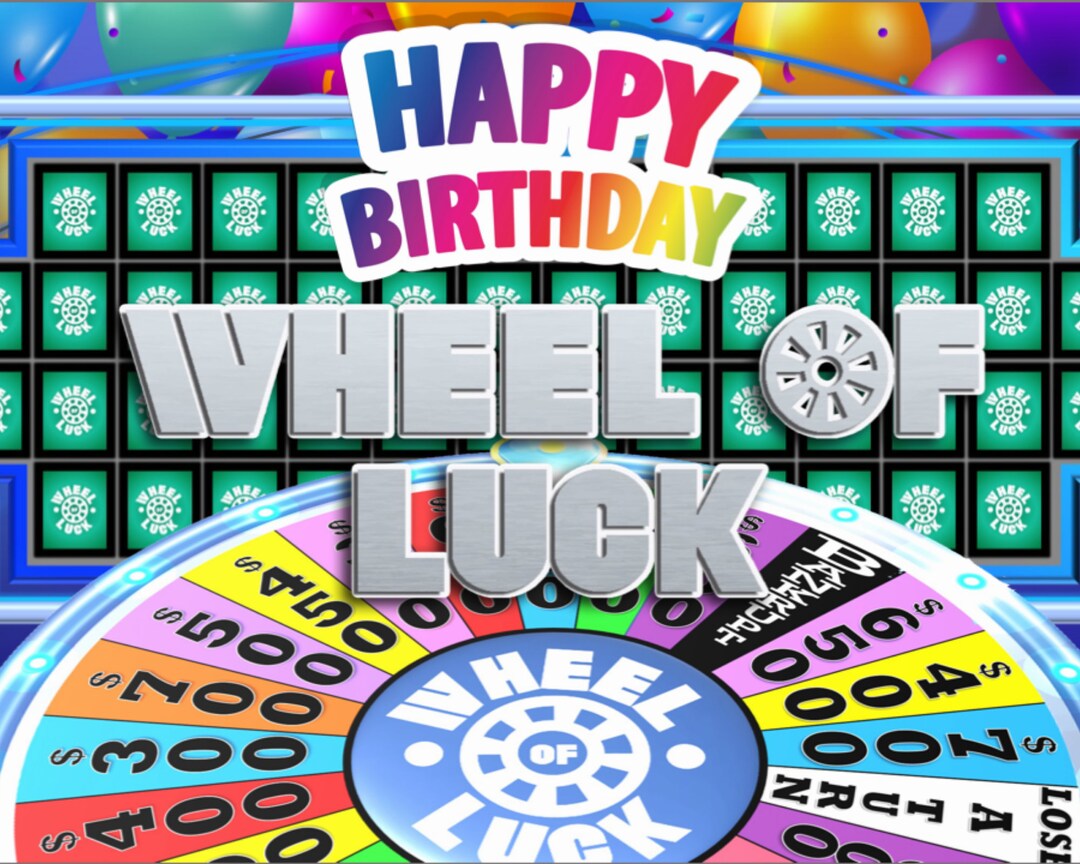 Birthday Wheel of Luck | Spin the Wheel Game | Spinning Wheel L Zoom ...