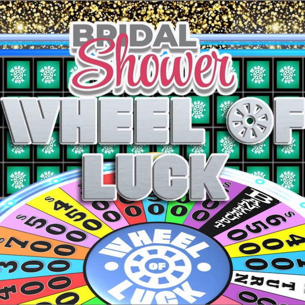 Wheel of Fortune Wedding Shower Game - Etsy