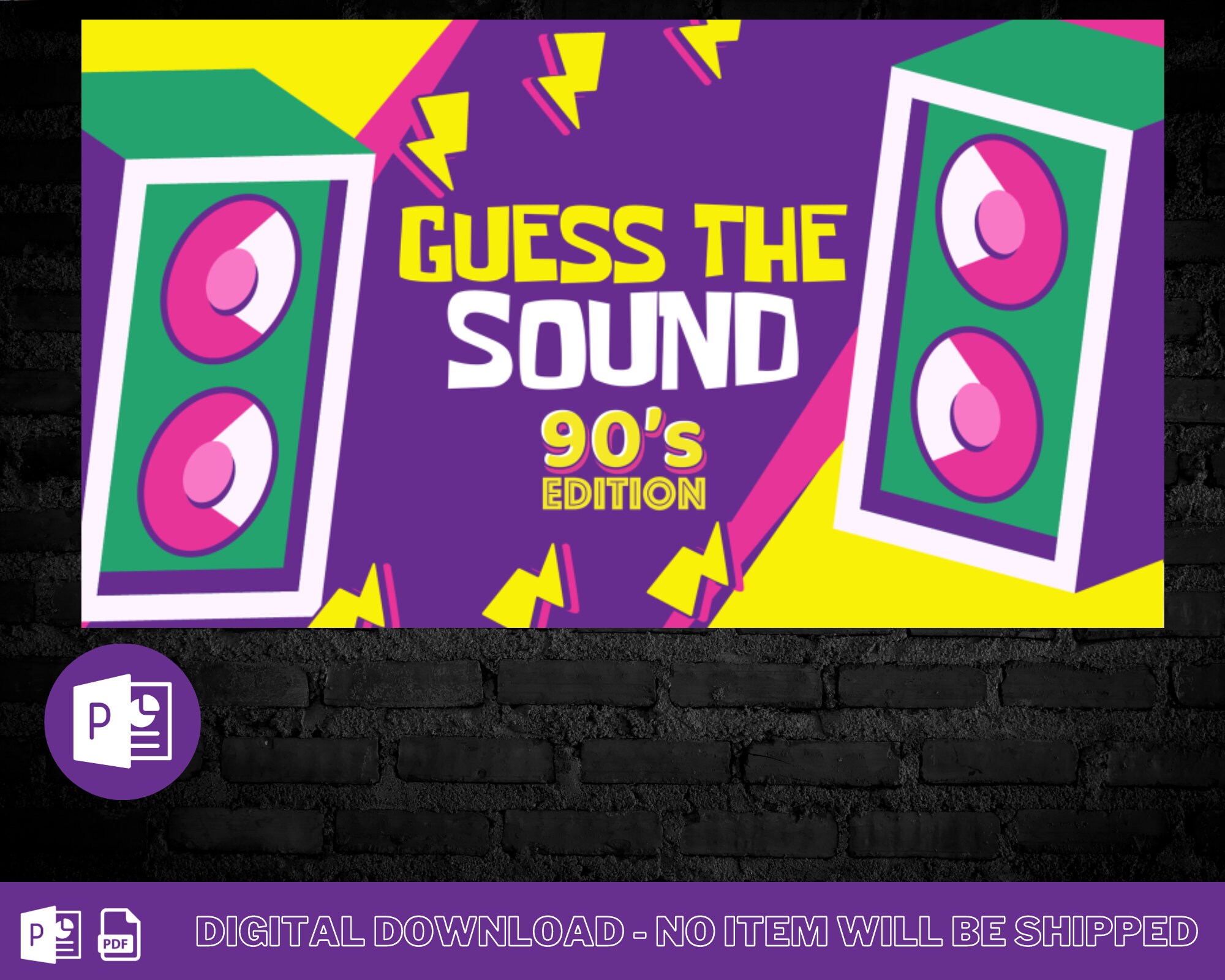 Guess the Sound 90s Edition 1990 Powerpoint Party Game - Etsy