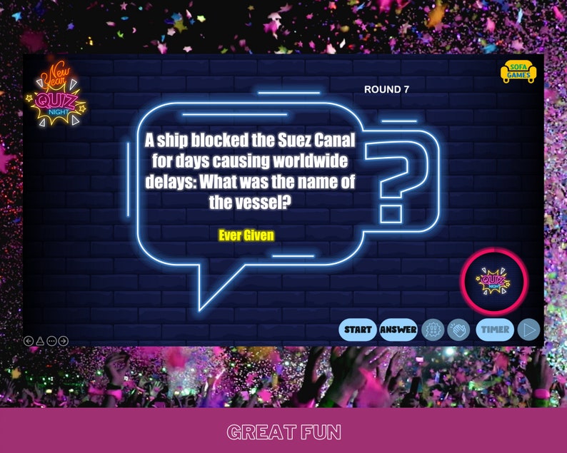 NEW Year's Quiz | Virtual Powerpoint Quiz for Zoom | New Year Party ...