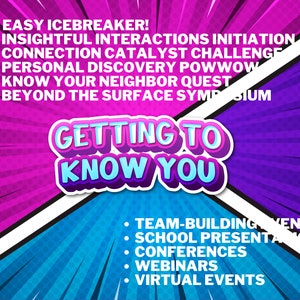 Getting to Know You - an EASY ICEBREAKER! Team-building | Virtual Event ...