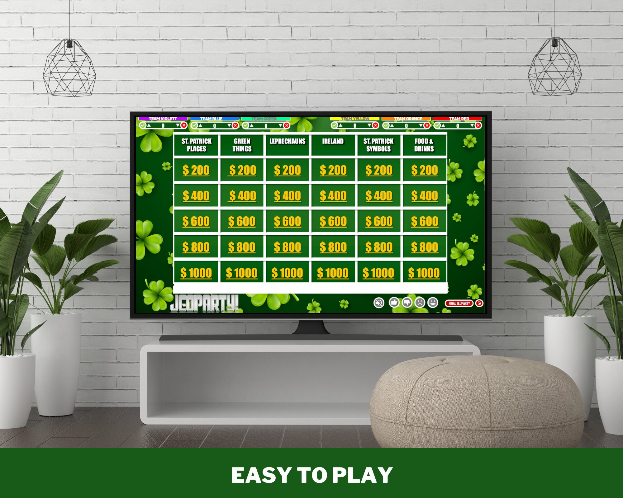 St Patrick’s Day Jeoparty | Powerpoint Game | Saint Patrick's Day Game ...