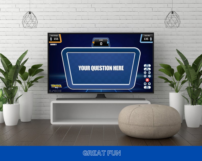 Trivia Quiz TEMPLATE | Party Game | Editable Family Feud Quiz Game I ...