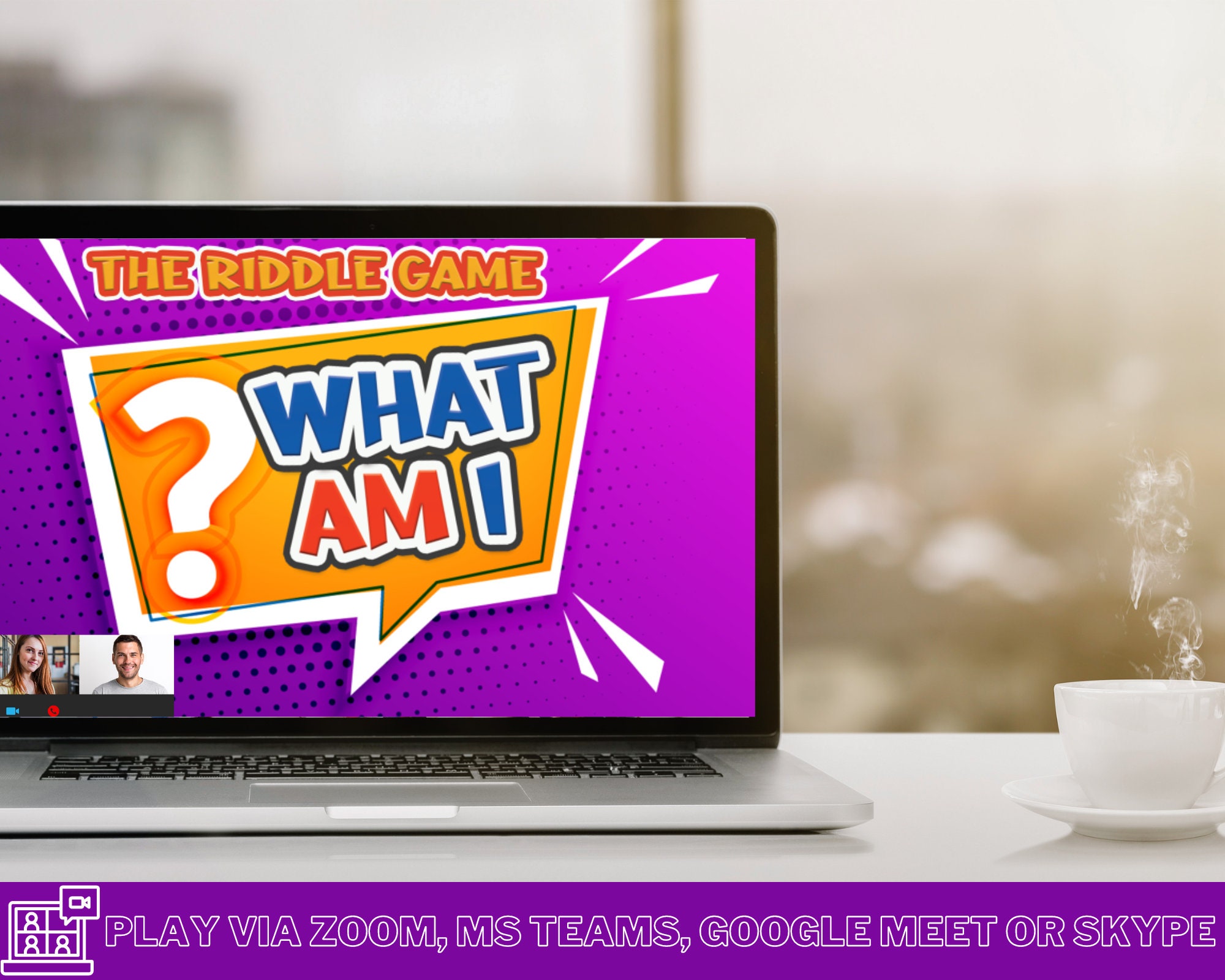 WHAT AM I 30 Riddles and Brain Teaser Powerpoint Game Game for Zoom Party Game Game Night ...