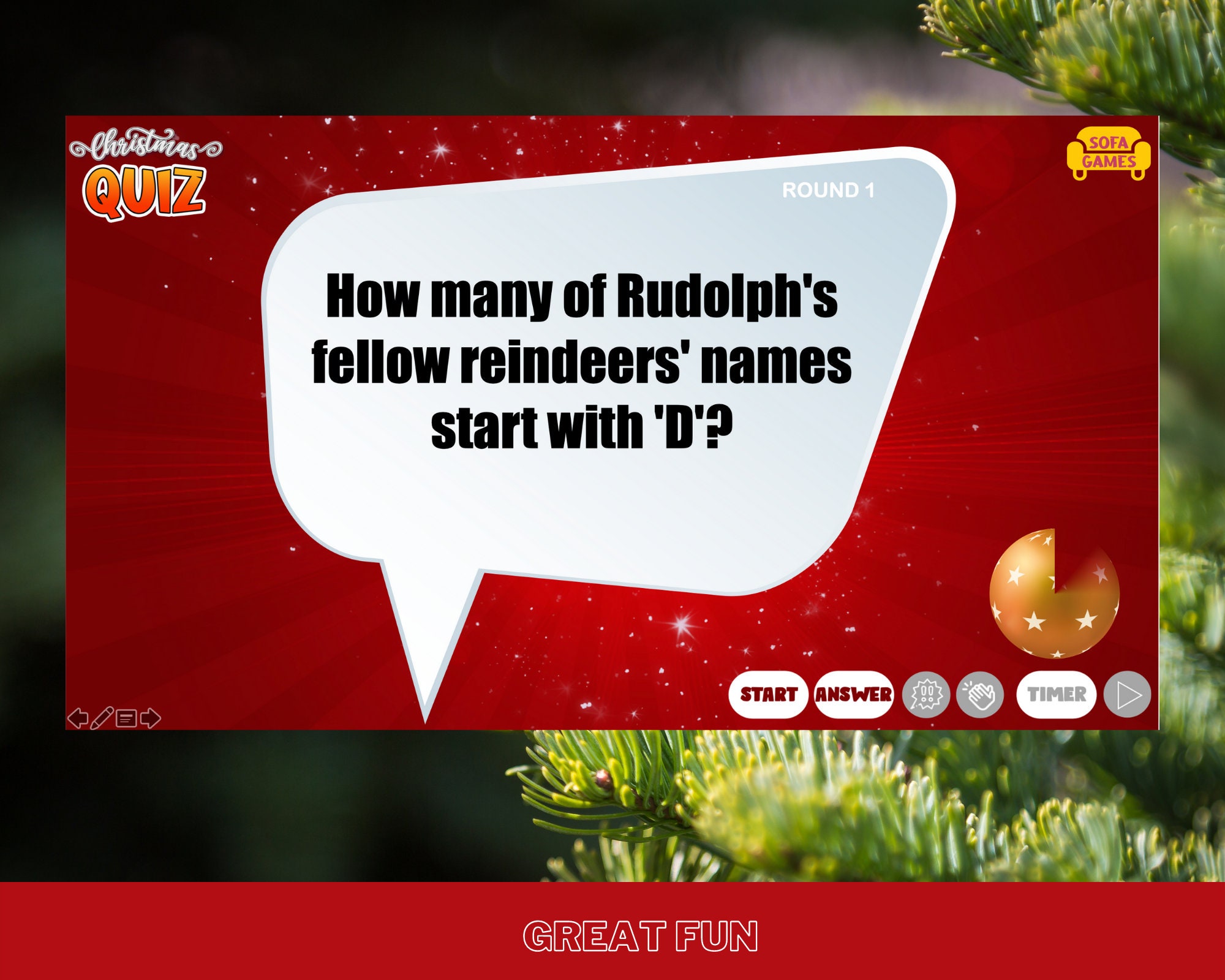 CHRISTMAS QUIZ Virtual Powerpoint Quiz for Zoom Christmas Party Game ...