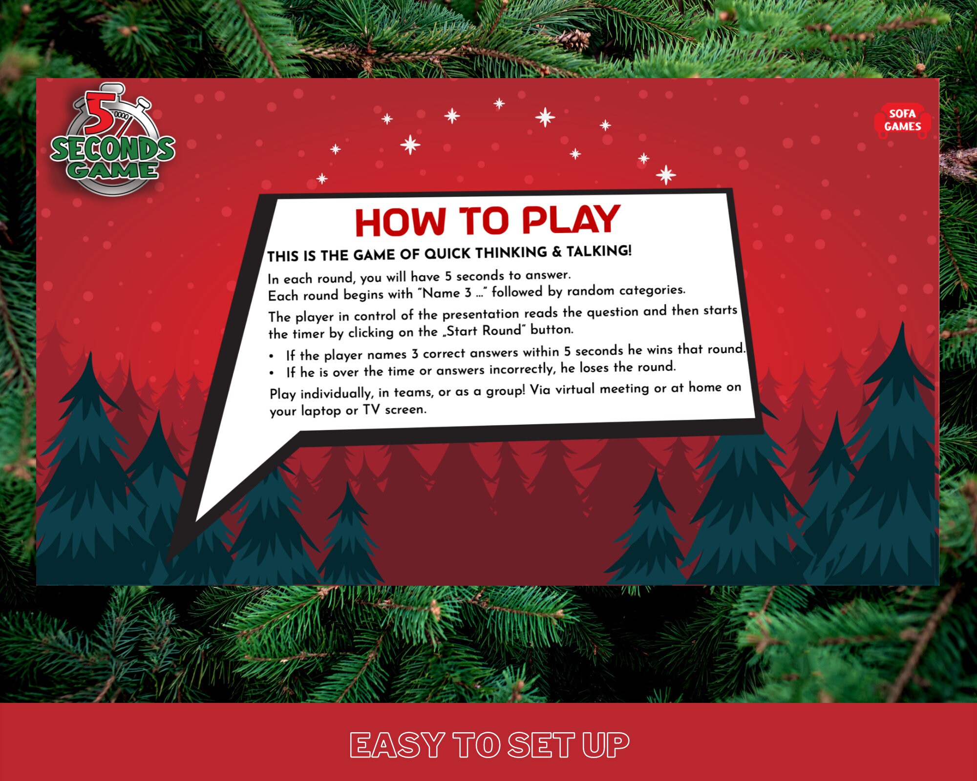 5 Seconds CHRISTMAS | 5 Second Rule Game | Powerpoint Game | Family ...