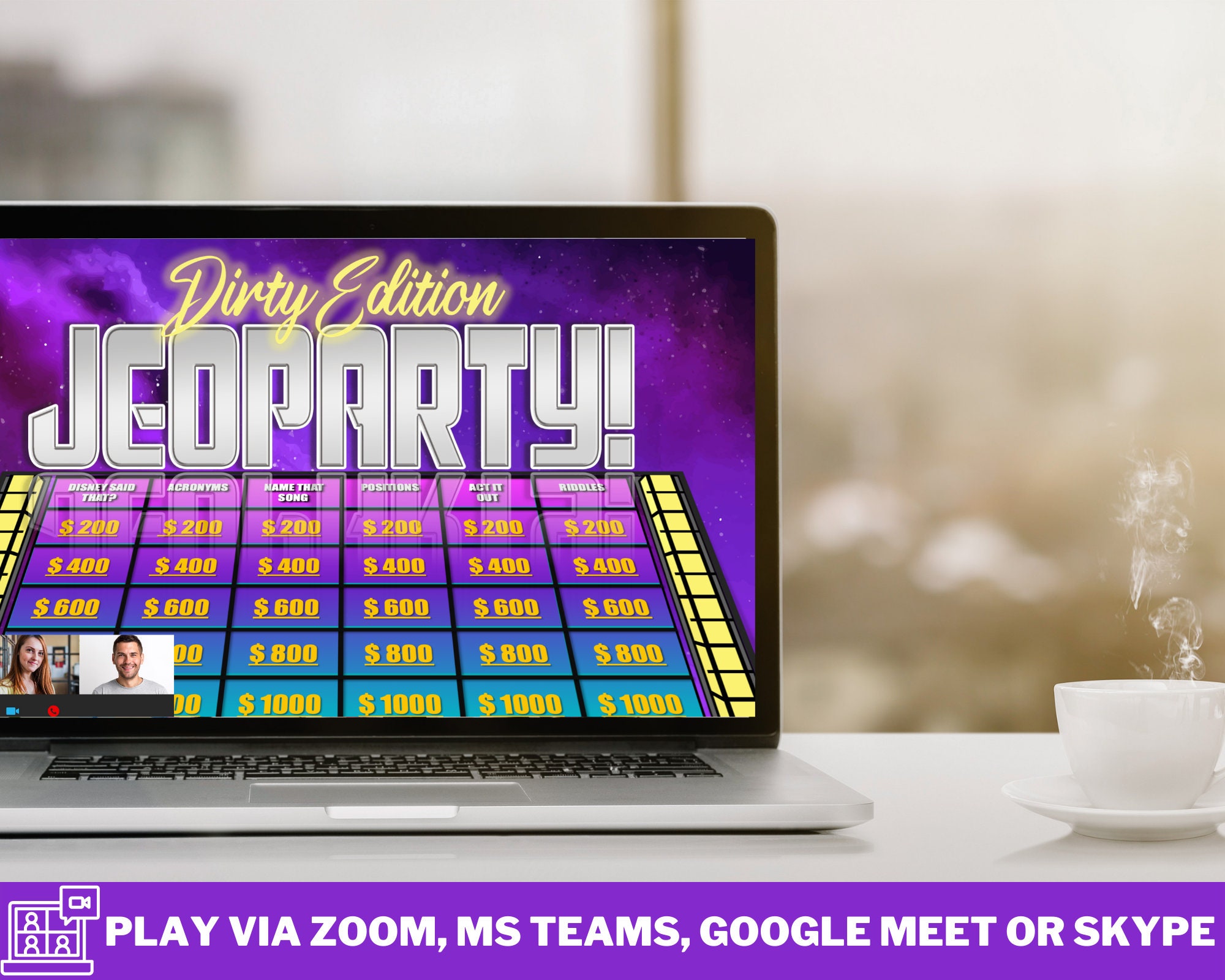 Dirty Jeoparty | Powerpoint Game | Adult Game for Zoom | Virtual Party ...