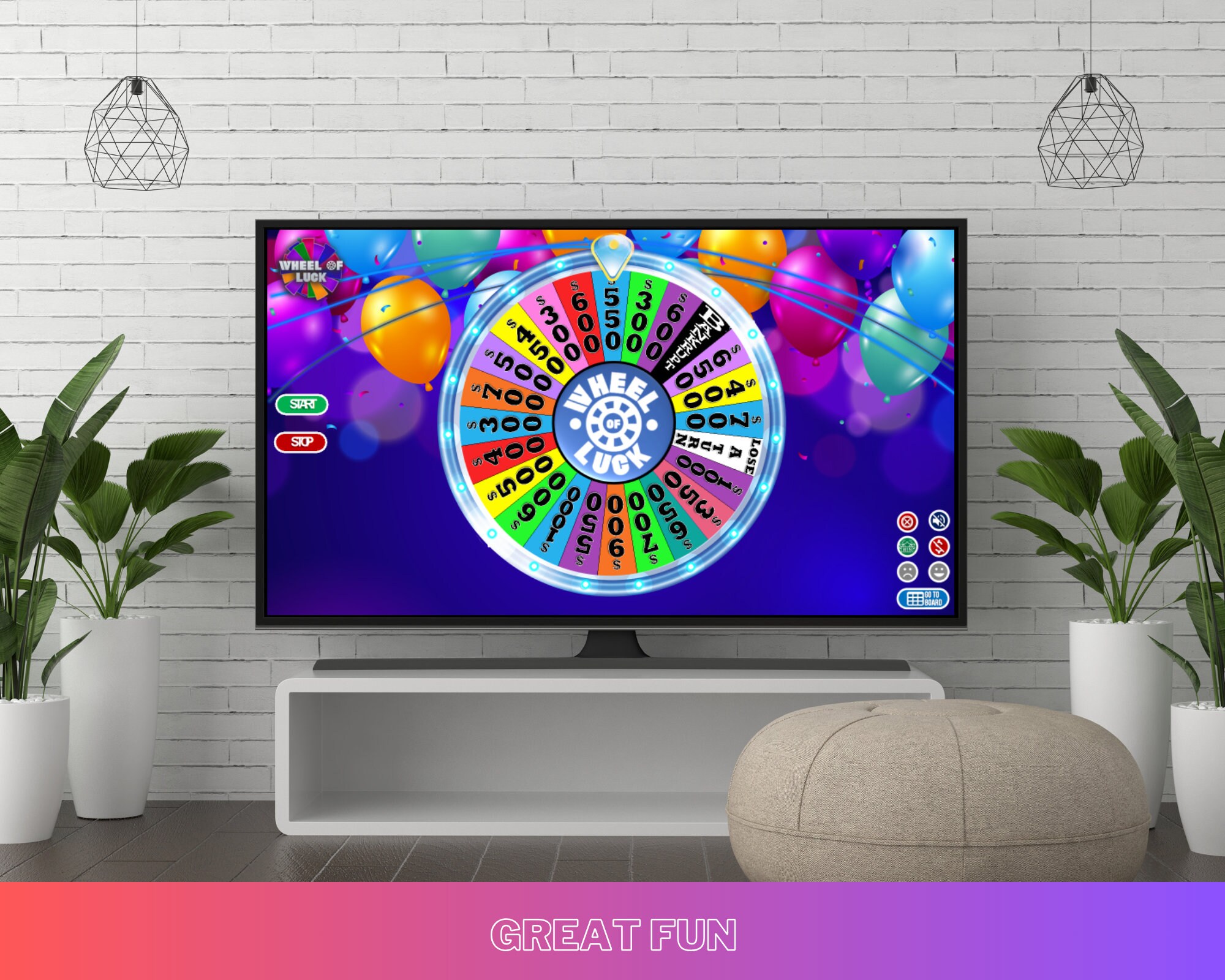 Birthday Wheel of Luck Spin the Wheel Game Spinning Wheel L Zoom ...