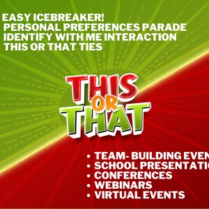 This or That - an EASY ICEBREAKER! Team-building | Virtual Event ...