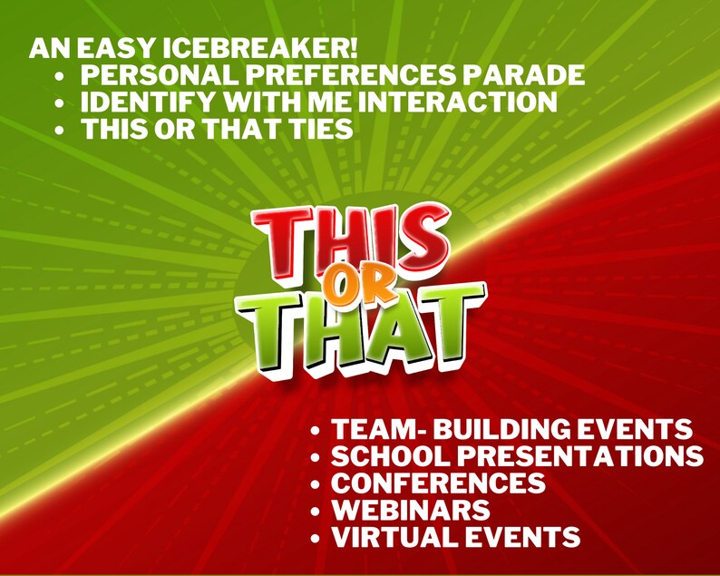 This or That - an EASY ICEBREAKER! Team-building | Virtual Event ...