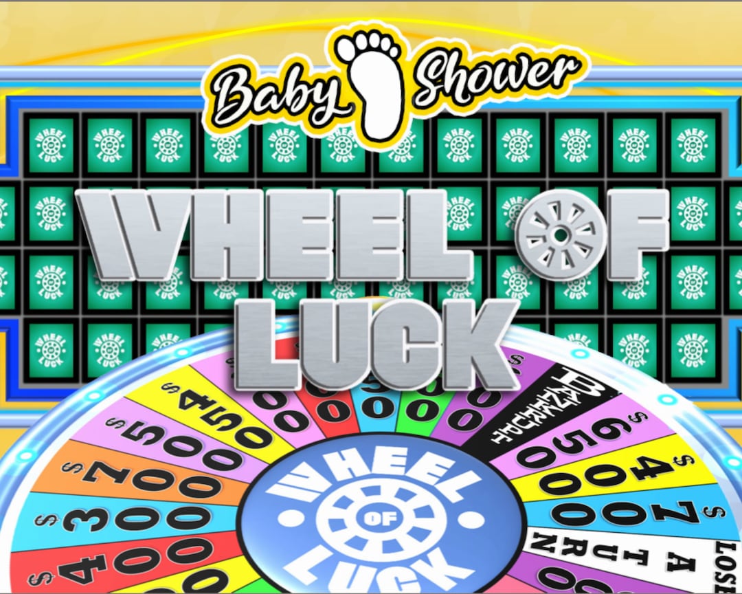 Baby Shower Wheel of Luck | Spin the Wheel Game | Spinning Wheel L Zoom ...