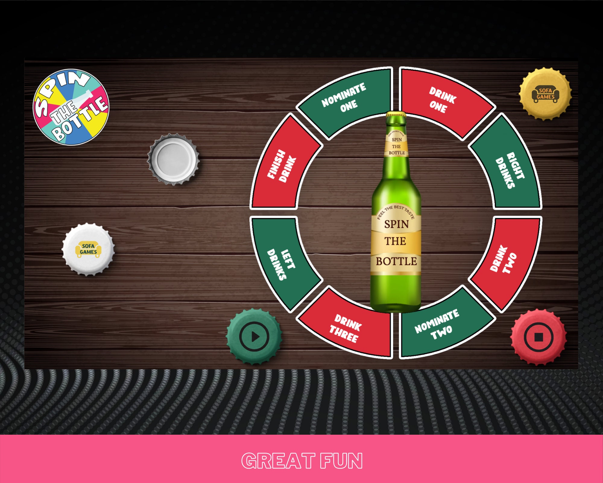 Spin the Bottle – DRINKING EDITION | Virtual Drinking Game | Powerpoint ...